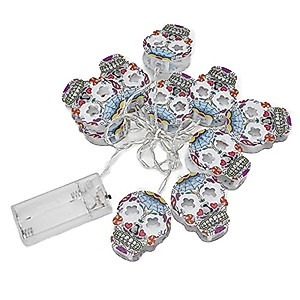 Yivibe Halloween String Lamp, Flexible Battery Operated Lightweight LED String Light for Courtyard for Garden for Home