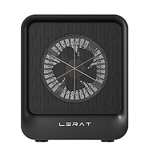 Electric Space Heater, Small Heater for Indoor Use, 500 Watts High Output & 2 Speeds, Mini Personal Heater for Office Desk Camping, Black