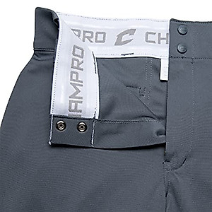 CHAMPRO Men's Triple Crown OB Open-Bottom Loose-Fit Baseball Pant in Solid Color with Adjustable Inseam and Reinforced Sliding Areas