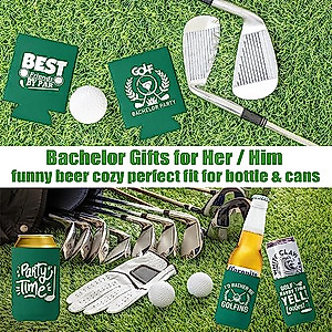 Pop Nordic Golf Can Cooler, Golf Bachelor Party Can Sleeves for Women Men, Neoprene Insulator Beer Cozy Bulk for Wedding Bridal Shower Bachelorette Party Favor