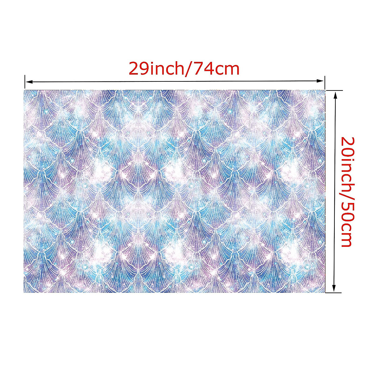 U'COVER Birthday Wrapping Paper for Girls Boys Kids Baby Shower Women Men Mermaid Scale Scallop Galaxy 12 Folded Sheet 4 Style Pattern Gift Wrapping Paper for Wedding Graduation Anniversary 20×29inch