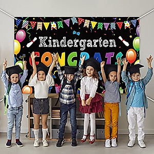 Kindergarten Graduation Party Decorations Backdrop Preschool Graduate Banner for Kids Pre-K Congrats Grad Background Class of 2022 Ceremony Supplies Congratulations Grad School Prom Party Favors