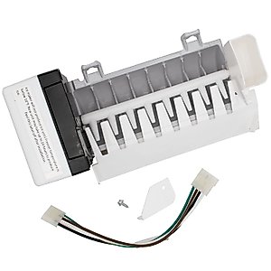 Refrigerator Ice Maker Assembly Replaces for Whirlpool EC3JHAXRL00 GS5VHAXWY00 GS6NBEXRA02 GS6NBEXRQ00 ED5LVAXWS01 GC5NHAXVQ01 GS6NBEXRS00 GS6NBEXRS02