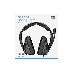 Sennheiser GSP 302 Gaming Headset with Noise-Cancelling Mic, Flip-to-Mute, Comfortable Memory Foam Ear Pads, Headphones for PC, Mac, Xbox One, PS4, Nintendo Switch, and Smartphones,Black