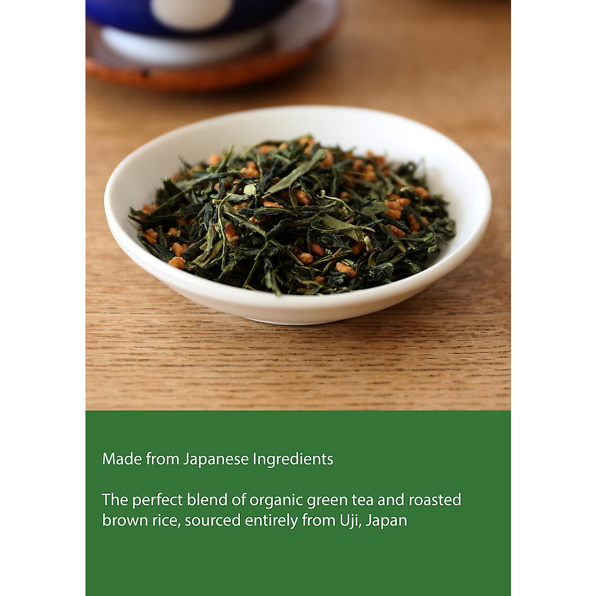 Kawashimaya Organic Genmaicha, Green Tea with Roasted Brown Rice, Loose Leaf, Made in Japan 12.69 oz (360g)