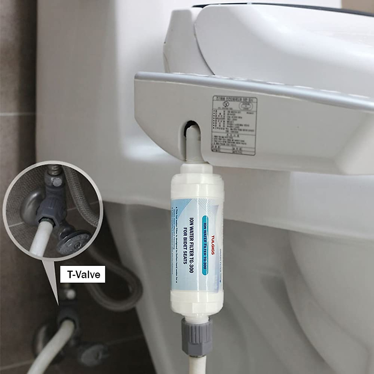 TULGIGS ION Filter TG300 - Premium Bidet Water Filter Set for Electronic Bidet Toilet Seats (5Pieces)