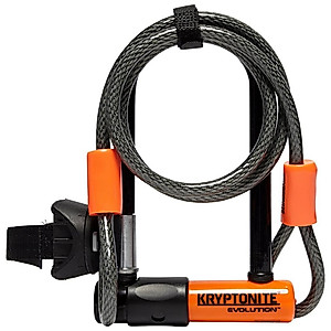 Kryptonite Evolution Mini-7 Bicycle U-Lock w/ 4’ KryptoFlex Double Loop Cable