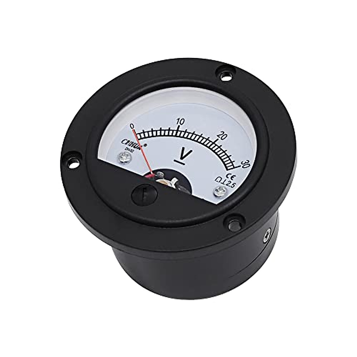 CHHUA Analog Voltmeter DH-52 0-30V DC Volt Meter Gauge Circular Panel Voltage Meter Voltage Tester for Shipping Circuit Testing Mechanical Equipment