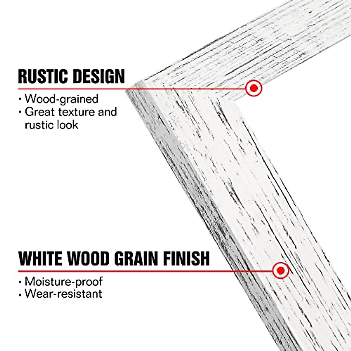 BAIJIALI 5x7 Picture Frame Distressed Farmhouse Wood Pattern Set of 4 with Tempered Glass,Display 4x6 Photos with Mat or 5x7 Without Mat, Horizontal and Vertical Formats for Wall and Table Mounting,Multicolour