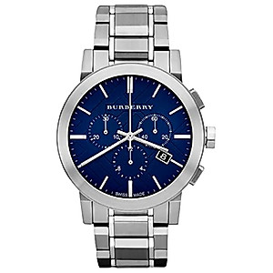 Burberry Check Stamped Chronograph Mens Watch BU9363
