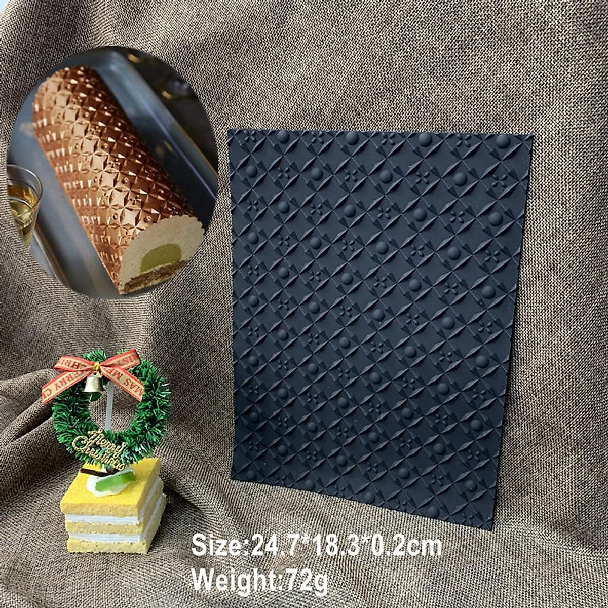 Silicone Mat Mousse Roll Dessert Swiss Roll Texture Mat Bark Love Lace Fondant Mat Baking Mould Cake Decoration