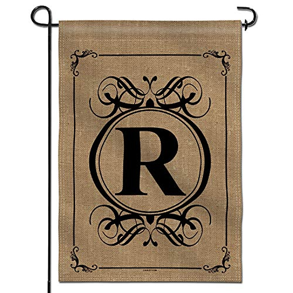 Anley Classic Monogram Letter R Garden Flag, Double Sided Family Last Name Initial Yard Flags - Personalized Welcome Home Decor - Weather Resistant & Double Stitched - 18 x 12.5 Inch