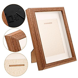 BCOATH Medal Storage Box Picture Frames Display Cabinet Table Top Display Case Display Shelf Photo Frame Display Shelves Badge Picture Holder Photo Display Frame Race Medal Display Wood