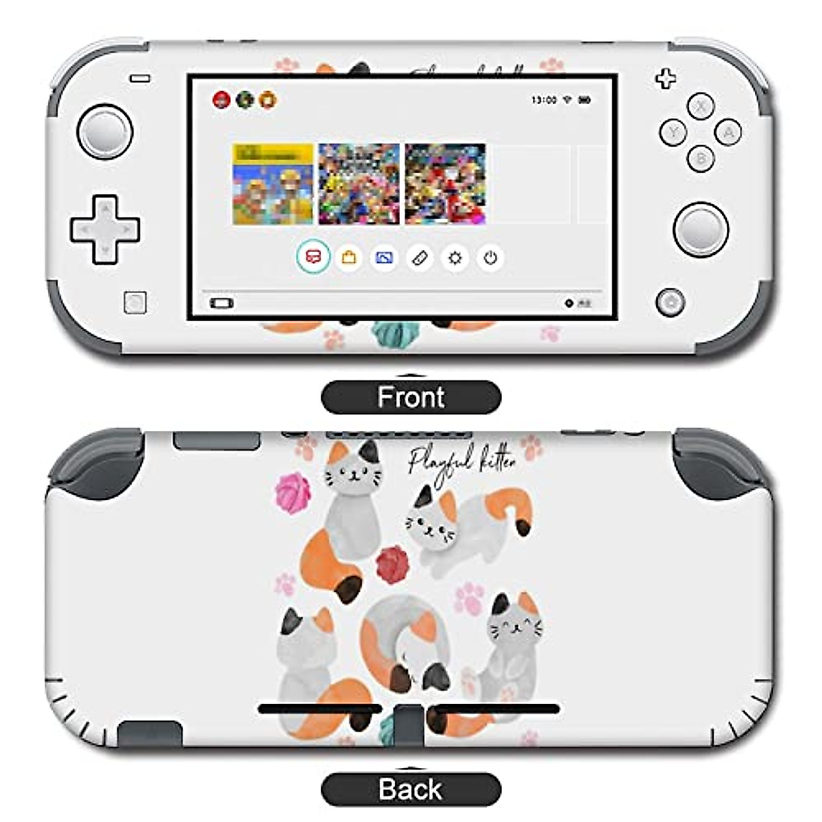 Watercolor Cats Skin Protective Film Sticker Game Protector Full Wrap Compatible for Nintendo Switch for Switch Lite
