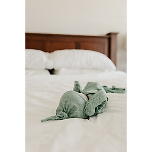 Copper Pearl Baby Beanie Hat Top Knot Stretchy Soft Emerson