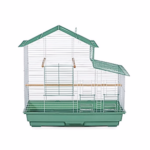 Prevue Pet Products SP41615-2 House Style Bird Cage, Small, Green