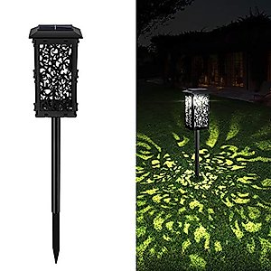 Kcvoanr Solar Garden Lights Solar Landscape Lights, IP65 Waterproof Solar Pathway Lights Outdoor, Step-Lights for Lawn, Patio, Yard, Garden, Walkway, 1 Pack & MAX 20 Lumens