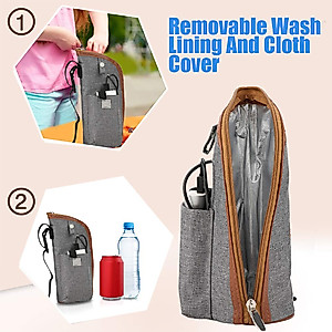 Semme Travel Breast Milk Bag Warmer, Baby Bottles, Bottle Warmer Bag, Portable Beverage and Baby Bottle Warmer Ideal for Car Travel, Shopping