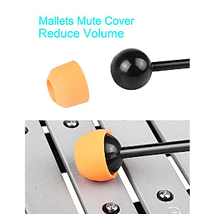 Mr.Power 32 Notes Glockenspiel Bell Kit with 8'' Practice Pad, Adjustable Height Stand, Music Sheet Clip, Glockenspiel Mallets, Drumsticks, and Carrying Bag