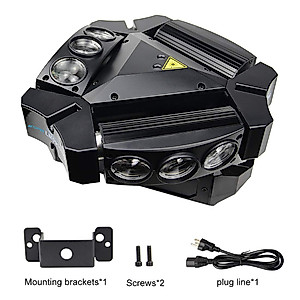 BETOPPER Moving Head Stage Lights,9x10W RGBW 4-in-1 LED Party DJ Lighting,19/51-CH 3 Header DJ Light Sound Activated/DMX 512 Disco Light for Bar,Disco,Dance Halls,Clubs,Mobile DJ,Gigs etc.