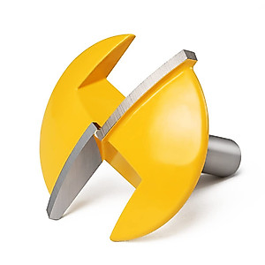 WSOOX 1/4 Inch Shank Horizontal Crown Router Bit for Woodworking (R:1-1/2")