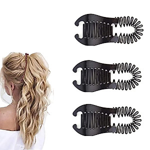 Banana Hair Clips for Women Set - Banana Clips Hair for Thick Hair, banana clips hair for fine hair, Flexible Hair Banana Grips Ponytail Holder Hair Comb Hair Accessories (C)