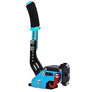 Obokidlyamor 64Bit USB Handbrake For 2 IN 1 Compatible with Microsoft PS4/PS5 Console Controller and PC system; Work on For Logitech G29 Racing Steering wheel (For PS4/PC, Blue)
