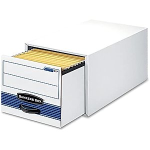 Bankers Box STOR/DRAWER STEEL PLUS Extra Space-Saving Filing Cabinet, Stacks up to 5 High, Letter, 6 Pack (00311)
