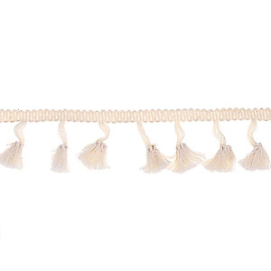 DyAi Tassel Fringe Trim, 21Yards White/Black/Beige Cotton Lace, Tassels Fringe Lace Trim Ribbon for Women Dress, Cloth, Bags, Curtain, Home Decor and Other DIY Craft Supply