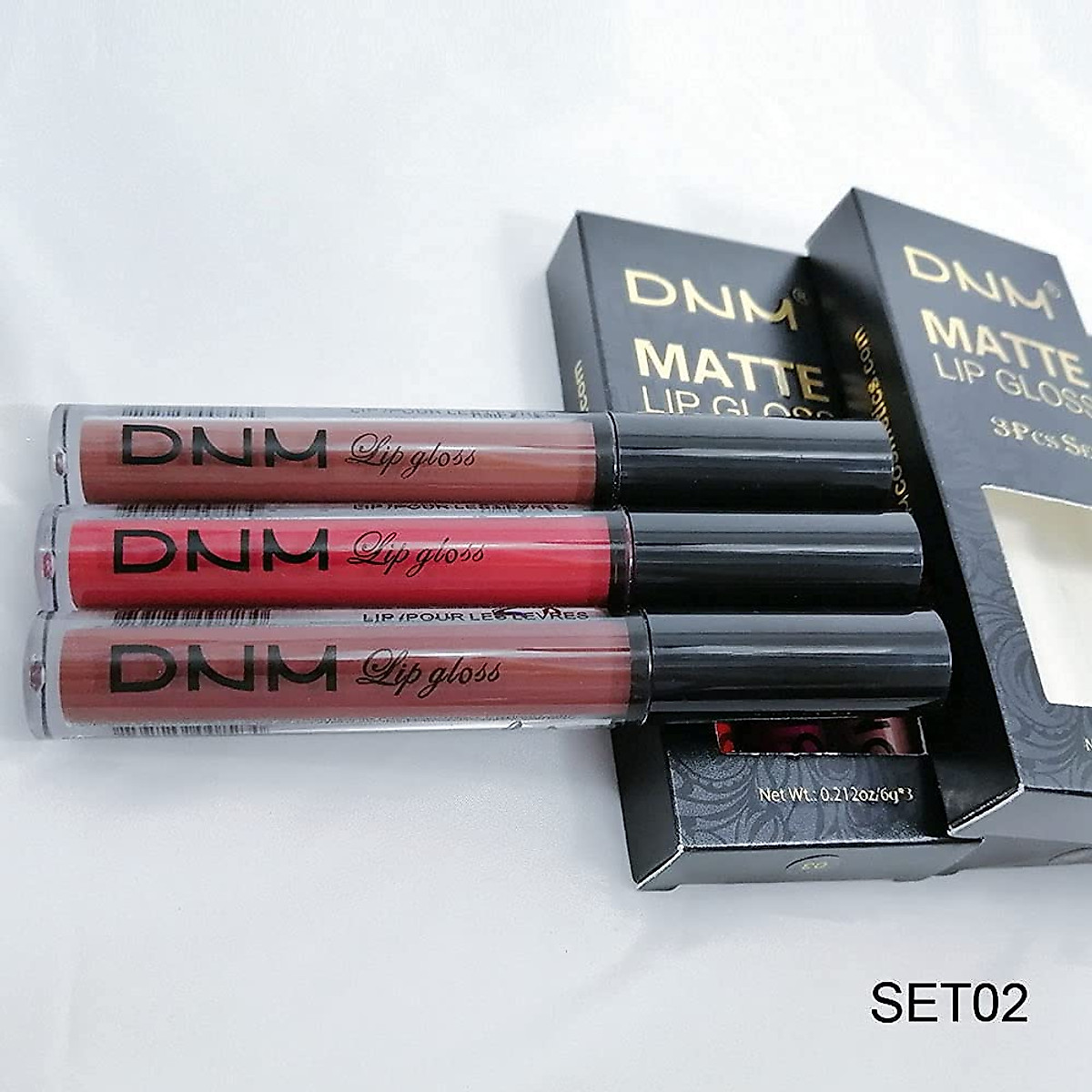 3Pcs Dark Black Blue Purple Matte Lipstick Sets, Matte Lipstick Lip Stain Waterproof Lip Gloss Gift Set Matt Lipsticks Set Matt Liquid Makeup Lipstick Kit 07