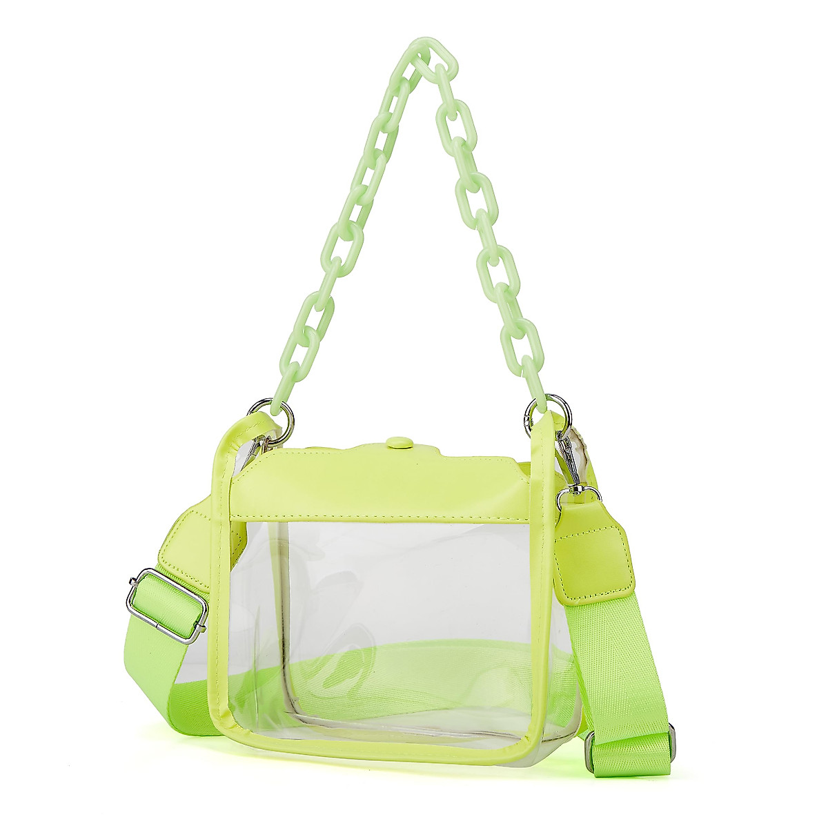 Clear Bag for Women Clear Handbag Concert Bag Stadium Approved Clear Purse Shoulder Crossbody Bag Satchel Hobo Bag
