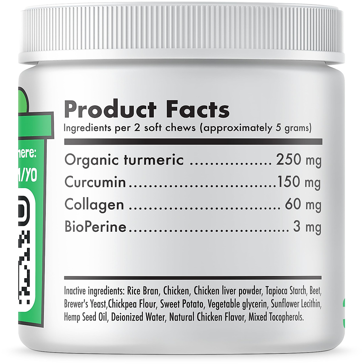 Turmeric Curcumin Hip & Joint Dogs Supplement Anti-Inflammatory Support for Arthritis & Mobility with Collagen & BioPerine Pain Relief Antioxidant Digestive Cardiovascular and Liver Health 30 Chews