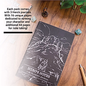 DUNGEON CRAFT Players Journals Detailed RPG Character Notebook: Green, for Dungeons and Dragons Fifth Edition Roleplaying Campaign Notebook - 3 Pack 5.63x8.27 Inch