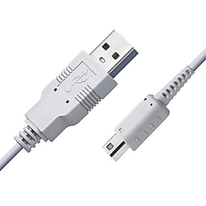 SUNMON USB Charger Cable for Wii U Gamepad Remote Controller Back-up USB Charger Power Cable Cord Replacement - White