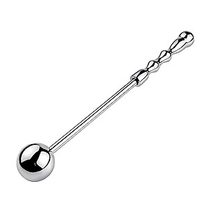 Stainless Steel Dildo Massage Wand, Handheld Anal Probe Metal Anal Butt Plug Masturbation Pleasure Stick Anus Stimulation Sex Toy for Men Women and Couple (Small)