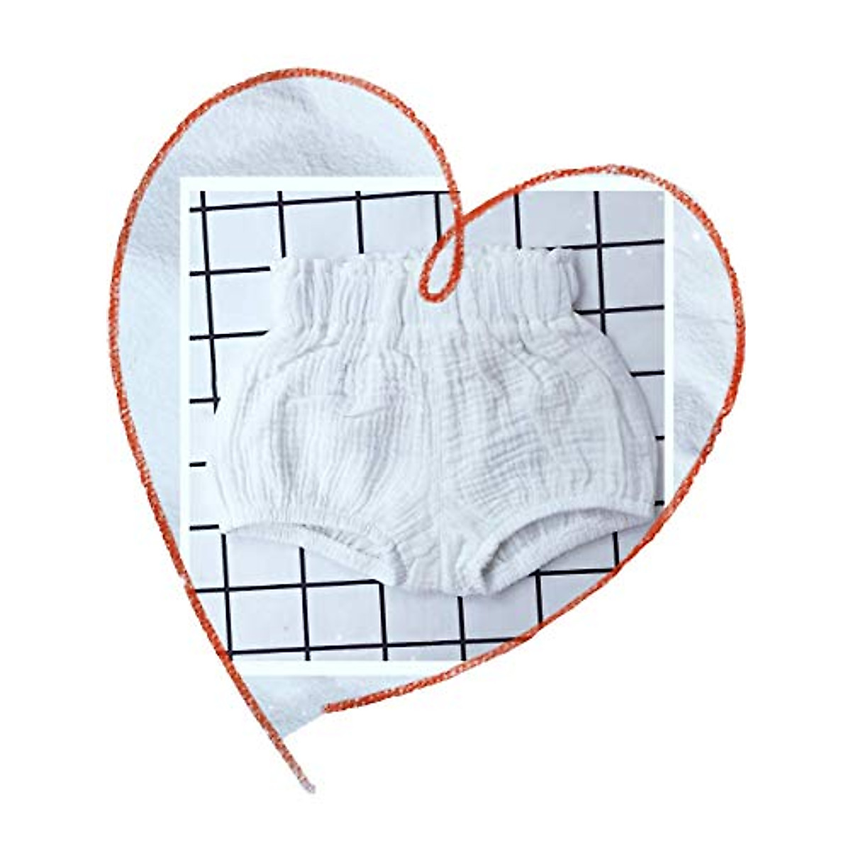 LOOLY Unisex Baby Girls Boys 3 Pack Cotton Linen Blend Bloomer Shorts (66 (3-6Month), Pink, Color, White)