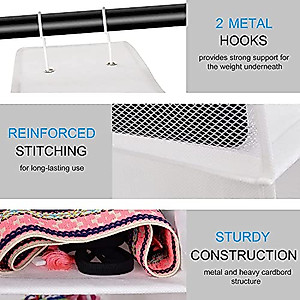Libeder Hanging Shoe Organizer,10-Shelf Hanging Closet Organizers and Storage Shoes Organizer Shelves Hanging Shoe Rack Holder with 6 Mesh Side Pockets