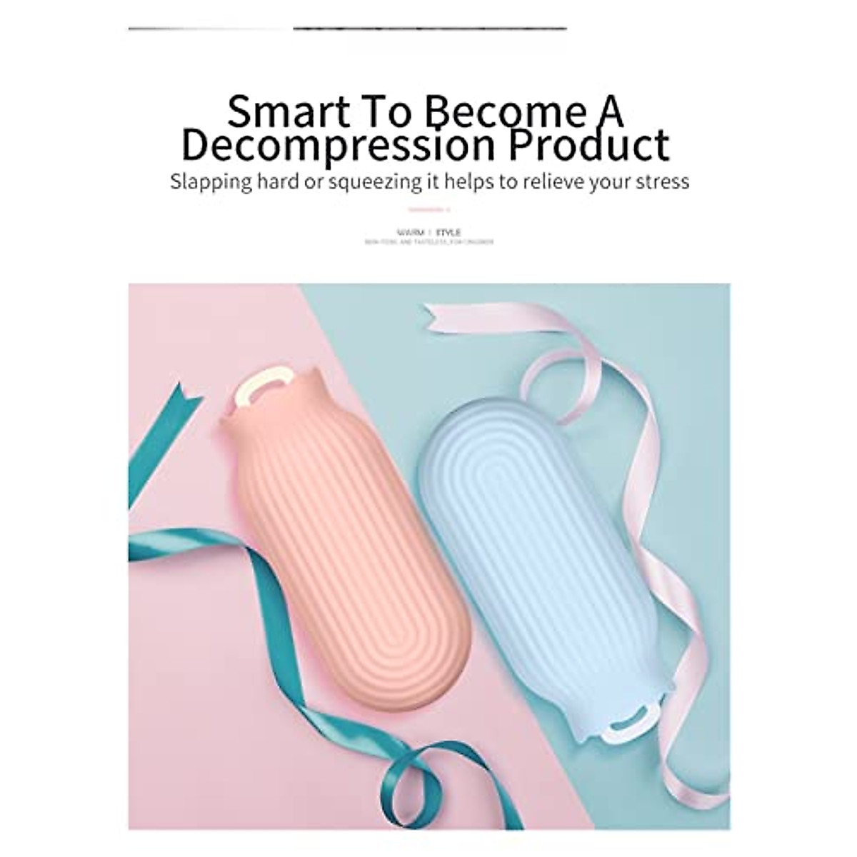 PSBYW Silicone Hot Water Bottle Hand Warmer Stomach Warmer Hot Water Bottle Heating Refrigerated Ice Pack Can Be Used to Warm Women's Palace Hands (Color : 6)