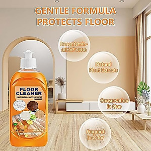 Niaoyun 2Pcs Momeng Floor Cleaner Orange, Floor Cleaner Liquid Momeng, Powerful Decontamination Floor Cleaner, Natural Hardwood Floor Stain Cleaner