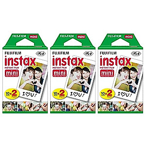 Fujifilm Instax Mini Instant Film (3 Twin Packs, 60 Total Pictures) for Instax Cameras