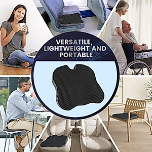 GSPSCN Car Seat Cushion Pad Memory Foam Heightening Wedge,Driver Seat Cushion Pillow to Relief Sciatica & Back Coccyx Tailbone Pain in Office Chairs,Car Seat,Wheelchair,Computer Desk Chair