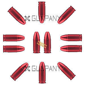 GUNPANY 12-Pack 9mm Snap Cap Trainning Dummy Round Snap Caps 9mm Luger