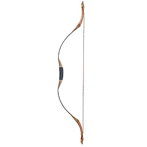 TOPARCHERY 53'' Archery Traditional Recurve Bow Set 30-50 lbs Hunting Handmade Horse Bow Longbow with 6X Wood Arrows Finger Guard Arm Guard Arrow Quiver (50)