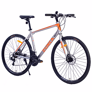 WEFIYERS 700C Road Bike Shimano 21 Speeds Aluminium Alloy Frame,Disc Brake&Racing Bicycle,Commuter Hybrid Bike for Men/Women Junior Senior (Orange)