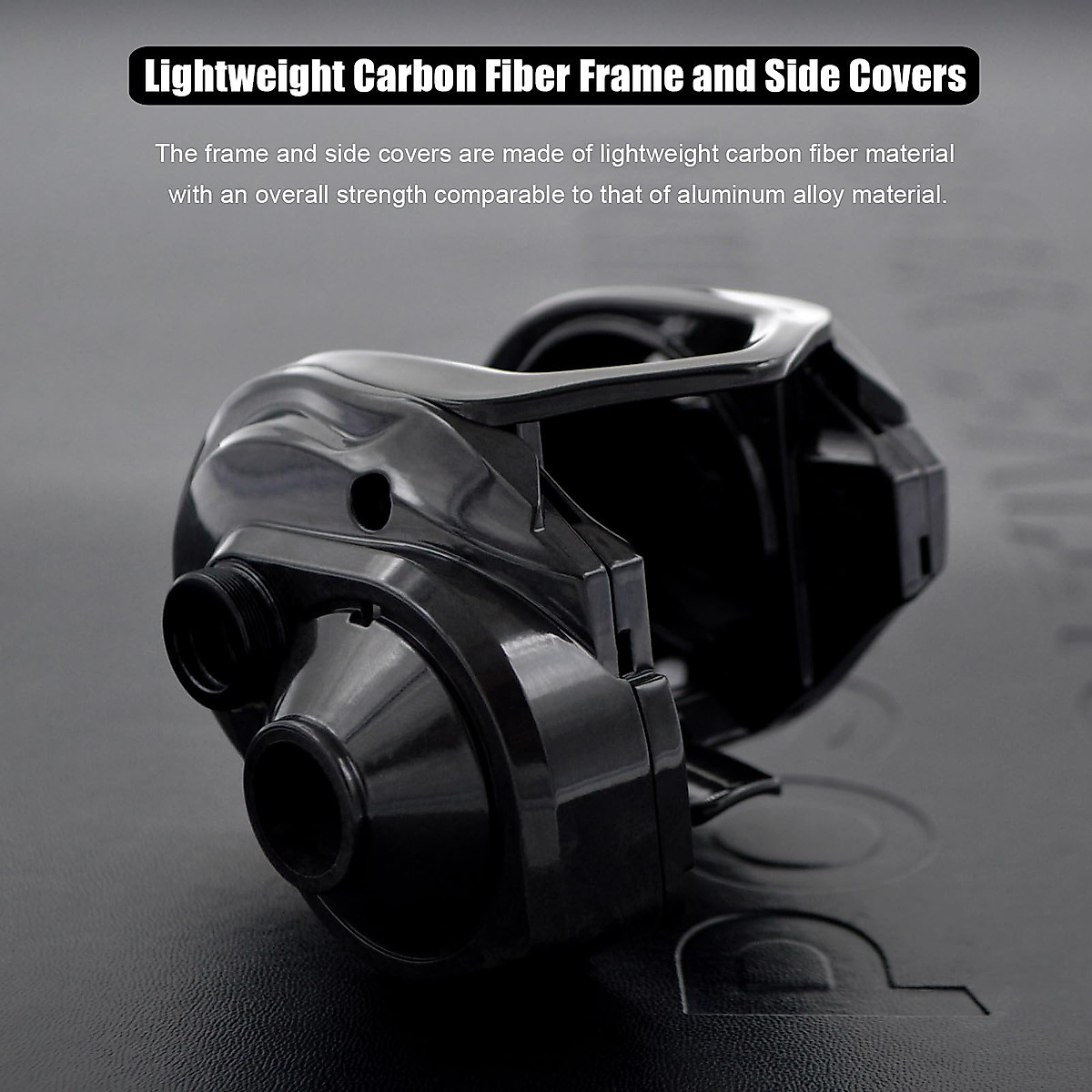 CAMEKOON Bahamut 400 Baitcasting Fishing Reels, Chameleon Paint, 10+1 Stainless Steel Bearings, 35 LBs Carbon Drag, Longer Power Handle, Carbon Fiber Frame and Side Covers, Large Capacity Baitcaster