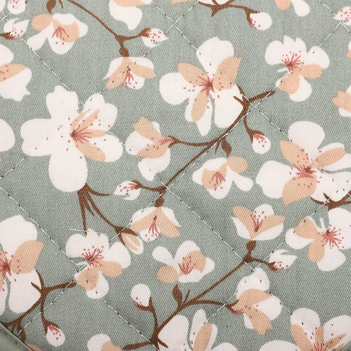 CALLARON 2pcs Heart Shaped Oven Mitts Pot Holders Kitchen Mittens Pinch Mitts Oven Gloves Japanese Baking Gloves (Light Green)