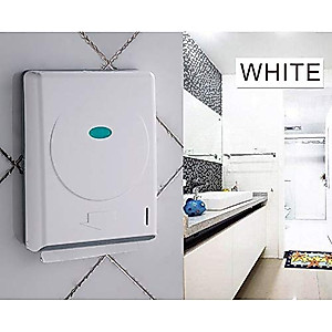 Paper Towel Dispenser Wall Mount, C Fold Paper Towel Dispenser, Multifold Towel Dispenser for Home and Commercial Use, Bathroom Tissue Holder,White by Cq acrylic
