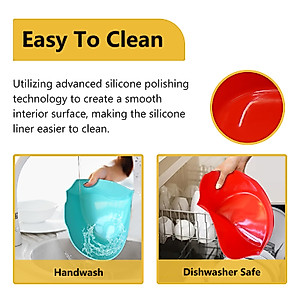 Magikichen 6-7 Quart Oval Silicone Slow Cooker Liners,For Crockpot Liners,Reusable Crock pot Divider Insert,BPA-Free, Dishwasher Safe