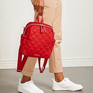 Vera Bradley Performance Twill Convertible Small Backpack, Tiger Lily Blue Oar