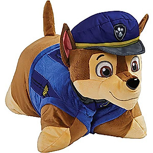 Pillow Pets Jumboz Pillow for Paw Patrol, Chase, 30" Jumbo Folding Plush Pillow, 1 Count (Pack of 1)